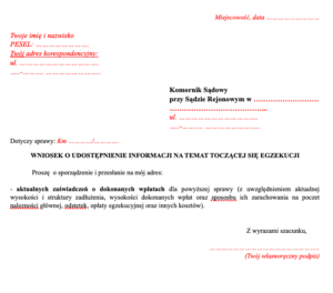 Ile może zabrać komornik? Pismo do komornika- pomoc prawna